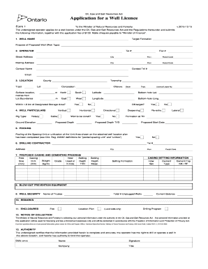 Fillable Online Application for a Well Licence - OGSR Library Fax Email ...