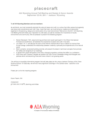 Fillable Online aia-wyoming placecraft - AIA Wyoming Fax Email Print - pdfFiller