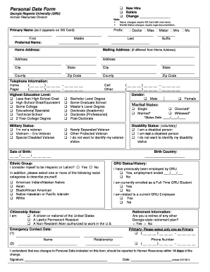 Fillable Online Georgia Regents University (GRU) Fax Email Print ...