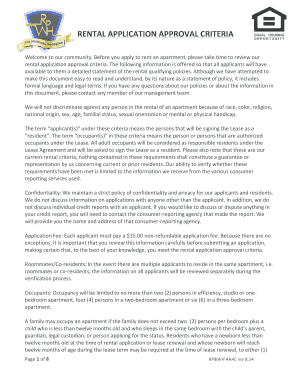Fillable Online RENTAL APPLICATION AND CRITERIA.docx Fax Email Print - pdfFiller