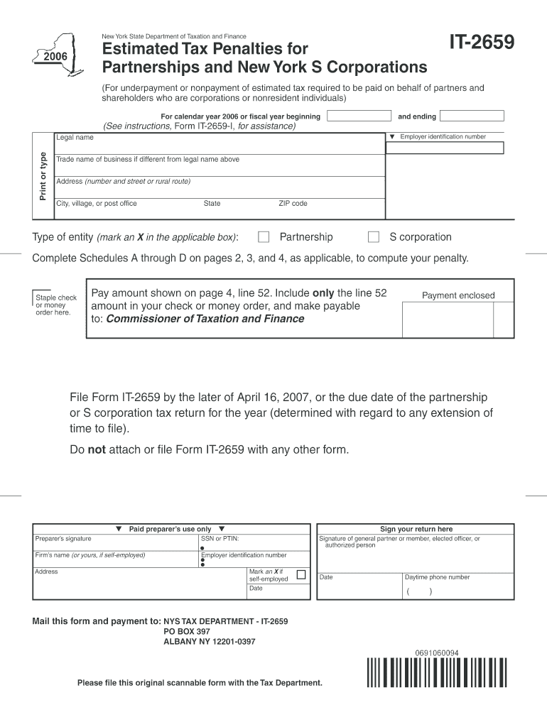 Fillable Online tax ny Form IT-2659 Fax Email Print - pdfFiller
