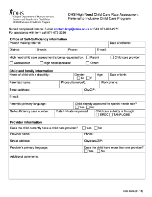 Fillable Online apps state or DHS High Need Child Care Rate Assessment ...
