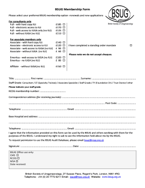 Fillable Online bsug org Please select your preferred BSUG membership ...