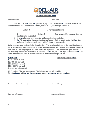 Fillable Online Employee Purchase Form - Electrical 5-13-14.docx Fax ...