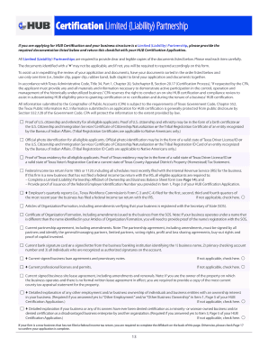 Fillable Online HUB Certification Limited (Liability) Partnership Fax ...