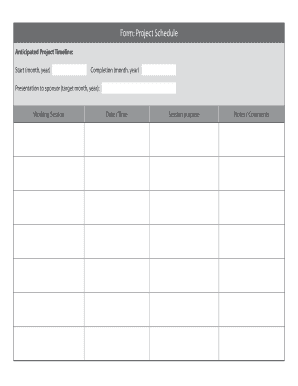 Fillable Online tpr alberta Form: Project Schedule - Alberta Fax Email ...