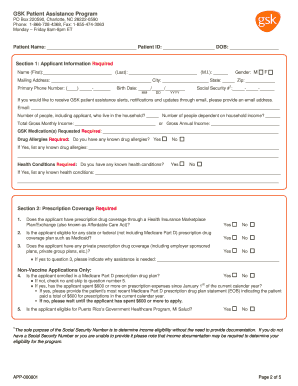 Fillable Online GSK Patient Assistance Program FINAL 8.18.16.docx Fax ...