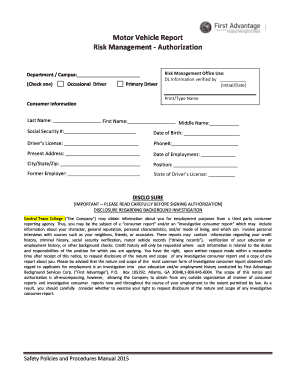 Fillable Online ctcfacstaff ctcd Motor Vehicle Report Risk Management ...