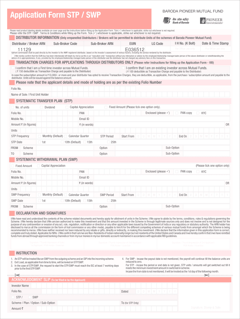 Fillable Online amitmaheshwari Application Form STP / SWP - amitmaheshwari Fax Email Print ...