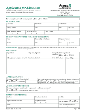 Fillable Online avera Box 5045 Fax Email Print - pdfFiller