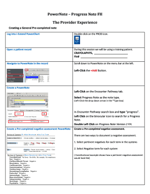 Fillable Online PowerNote Progress Note FH Fax Email Print - pdfFiller