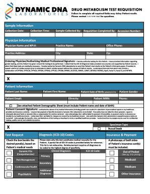 Fillable Online DRUG METABOLISM TEST REQUISITION Fax Email Print ...
