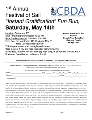 Fillable Online Download the Instant Gratification Fun Run Race Form ...