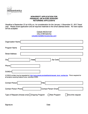 Fillable Online NON-PROFT APPLICATION FOR Fax Email Print - pdfFiller