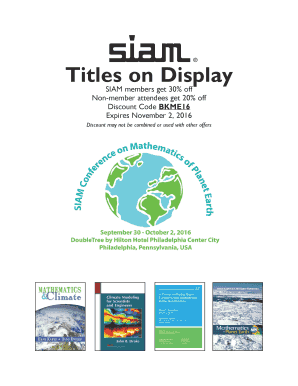 Fillable Online siam Titles on Display - siam.org Fax Email Print ...