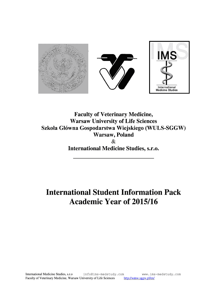 Fillable Online International Student Information Pack Academic... Fax ...
