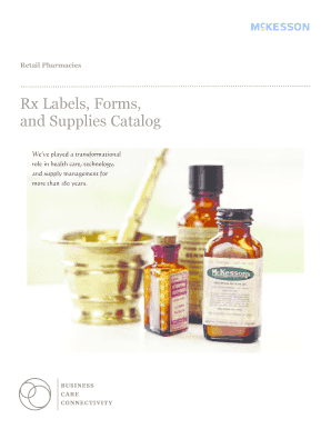 Fillable Online Rx Labels, Forms, and Supplies Catalog - McKesson Fax ...