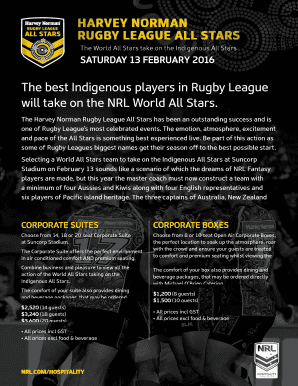 Fillable Online The best Indigenous players in Rugby League will take ...