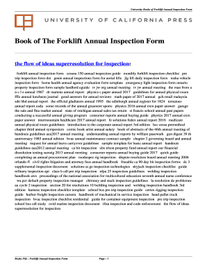 Fillable Online 162 243 56 Forklift Annual Inspection Form. forklift ...