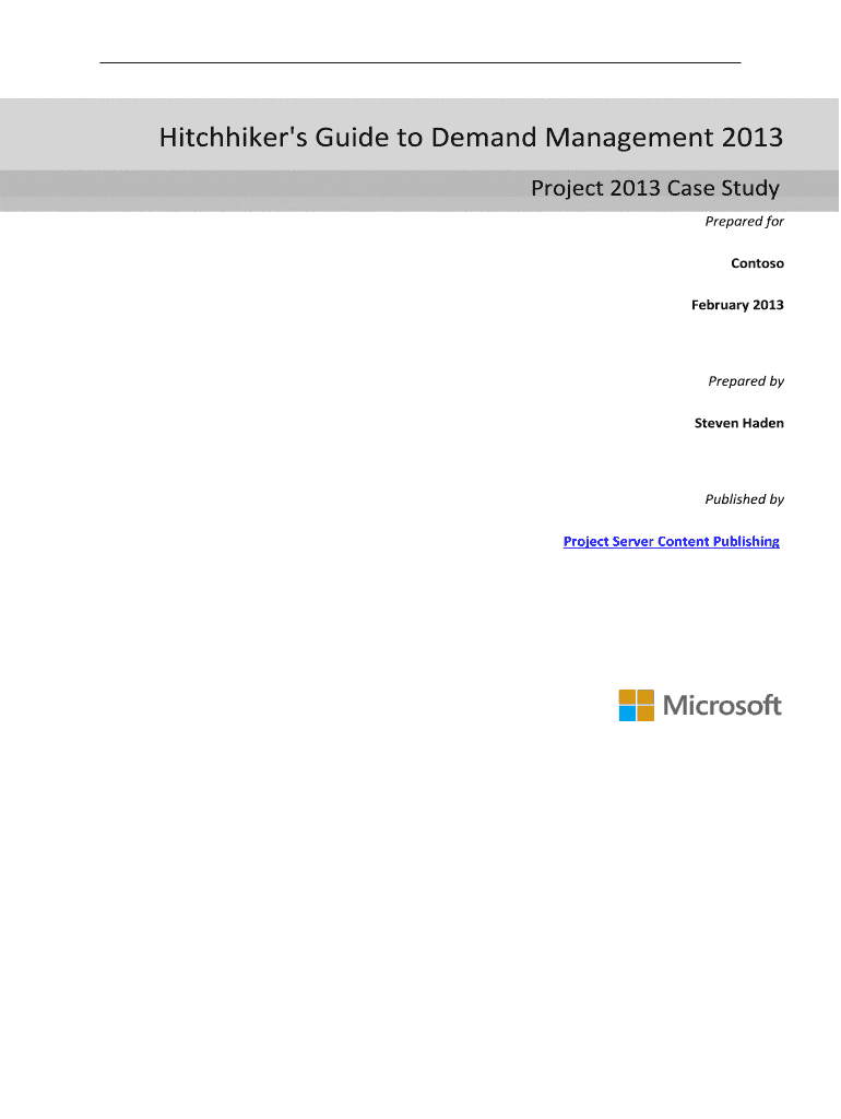 Fillable Online Hitchhiker's Guide to Demand Management 2013 Fax Email ...