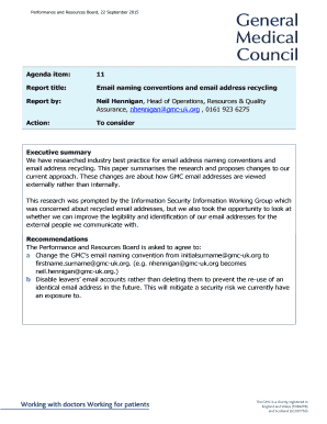 Fillable Online Email naming conventions and email address recycling ...