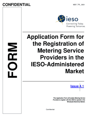 Fillable Online ieso MSP Application Form - IESO Home - ieso Fax Email ...