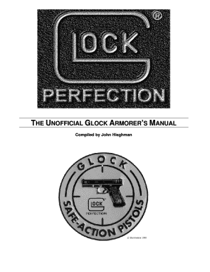 Glock Armorers Manual - Fill Online, Printable, Fillable, Blank | pdfFiller