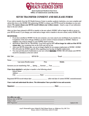 Fillable Online Transfer release form transfer out .doc Fax Email Print ...