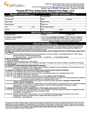 Fillable Online ER Prior Authorization Request Form (Page 1 of 2 ...