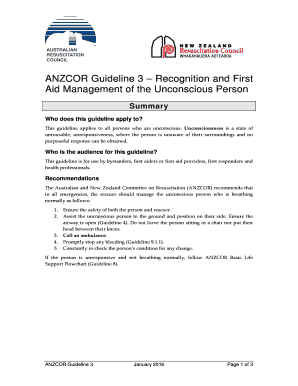 Anzcor Guideline 3 - Fill Online, Printable, Fillable, Blank | pdfFiller
