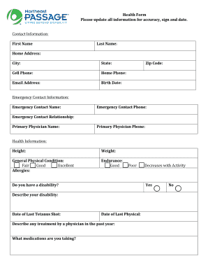Fillable Online NEP Health Form Table.docx Fax Email Print - pdfFiller