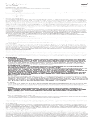 Fillable Online Monitoring Services Agreement Fax Email Print - pdfFiller