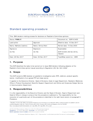 Fillable Online Title: EMA decision-making process for decisions on ...