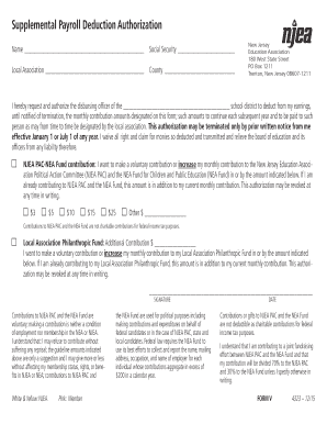 Fillable Online my-ebea Supplemental Payroll Deduction Authorization ...