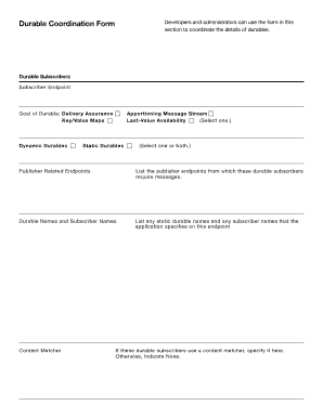 Fillable Online Durable Coordination Form Fax Email Print - pdfFiller