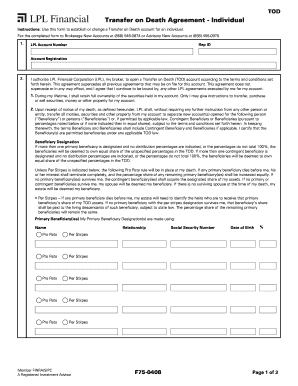 Fillable Online Transfer on Death Agreement - Individual Fax Email ...
