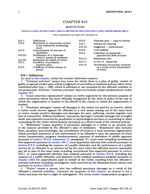 Fillable Online RESTITUTION, 910 Fax Email Print - pdfFiller