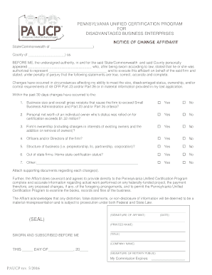 Fillable Online dotsbe pa State/Commonwealth of ) Fax Email Print ...