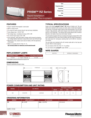 Fillable Online Conracor: PRISM RZ Series - tnb.ca Fax Email Print - pdfFiller