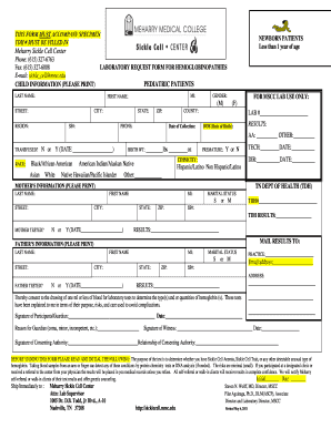 Fillable Online mmc THIS FORM MUST ACCOMPANY SPECIMEN - mmc Fax Email ...