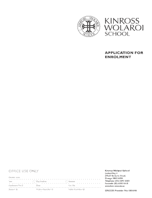 Fillable Online kws nsw edu APPLICATION FOR ENROLMENT - kws.nsw.edu.au ...