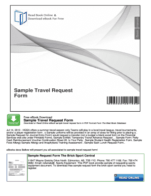 Fillable Online Sample Travel Request Form - nocRead.Com Fax Email ...