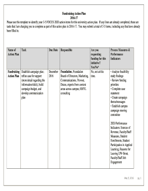 Fillable Online Fundraising Action Plan Fax Email Print - pdfFiller