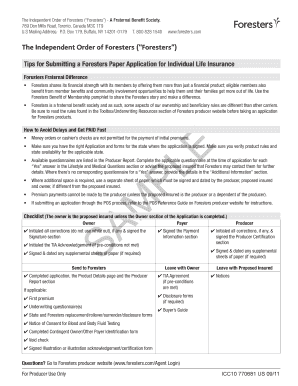 Fillable Online seniorfamilyservices The Independent Order of Foresters ...