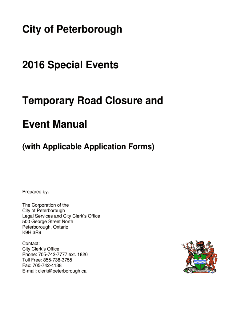 Fillable Online Temporary Road Closure and Fax Email Print - pdfFiller