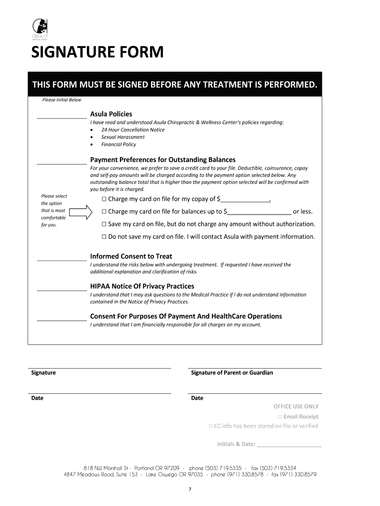 Fillable Online CONSENT DOCUMENT & SIGNATURE FORM Fax Email Print ...