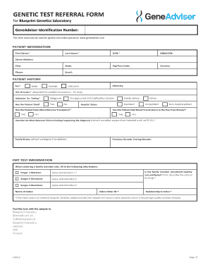 Fillable Online GeneAdviser-BLUEPRINT-form.docx Fax Email Print - pdfFiller