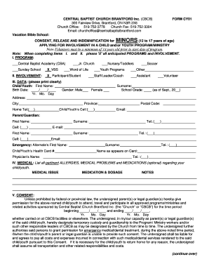 Fillable Online Note: Volunteers must be a minimum of 12 years old prior to start ... Fax Email ...