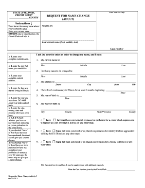 Fillable Online circuitclerk PROCEDURE FOR A LEGAL NAME CHANGE FOR AN ADULT Fax Email Print ...