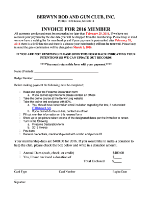 Berwyn Rod Gun Club Inc - Fill Online, Printable, Fillable, Blank | pdfFiller